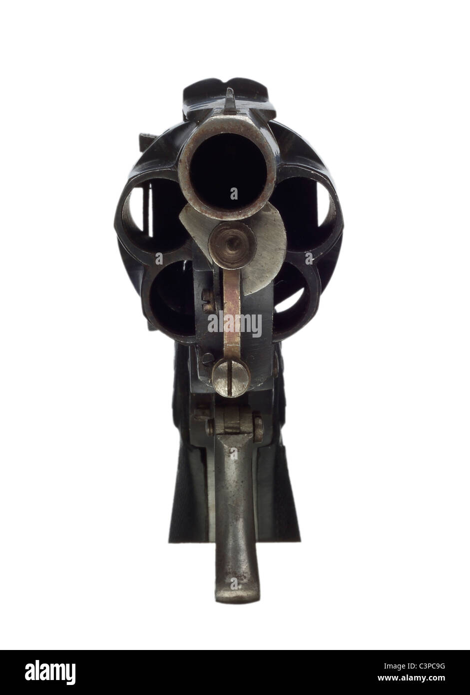 Revolver against white background, close up Stock Photo - Alamy