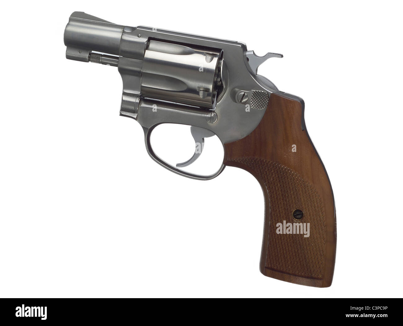 Revolver against white background, close up Stock Photo - Alamy