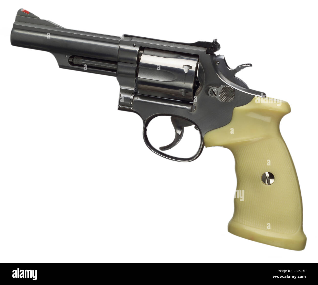 Close up of revolver against white background Stock Photo - Alamy