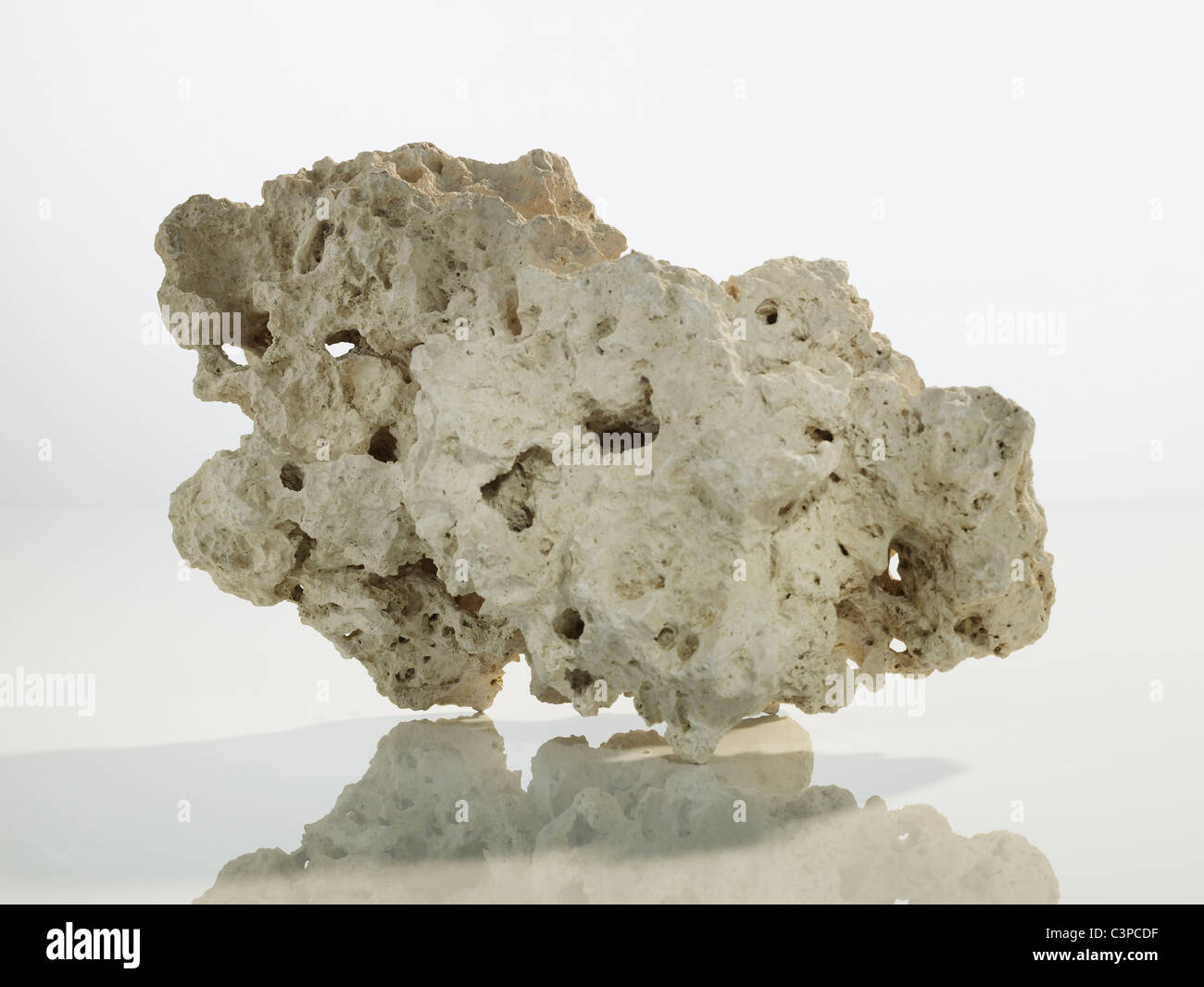 Close up of limestone on white background Stock Photo - Alamy