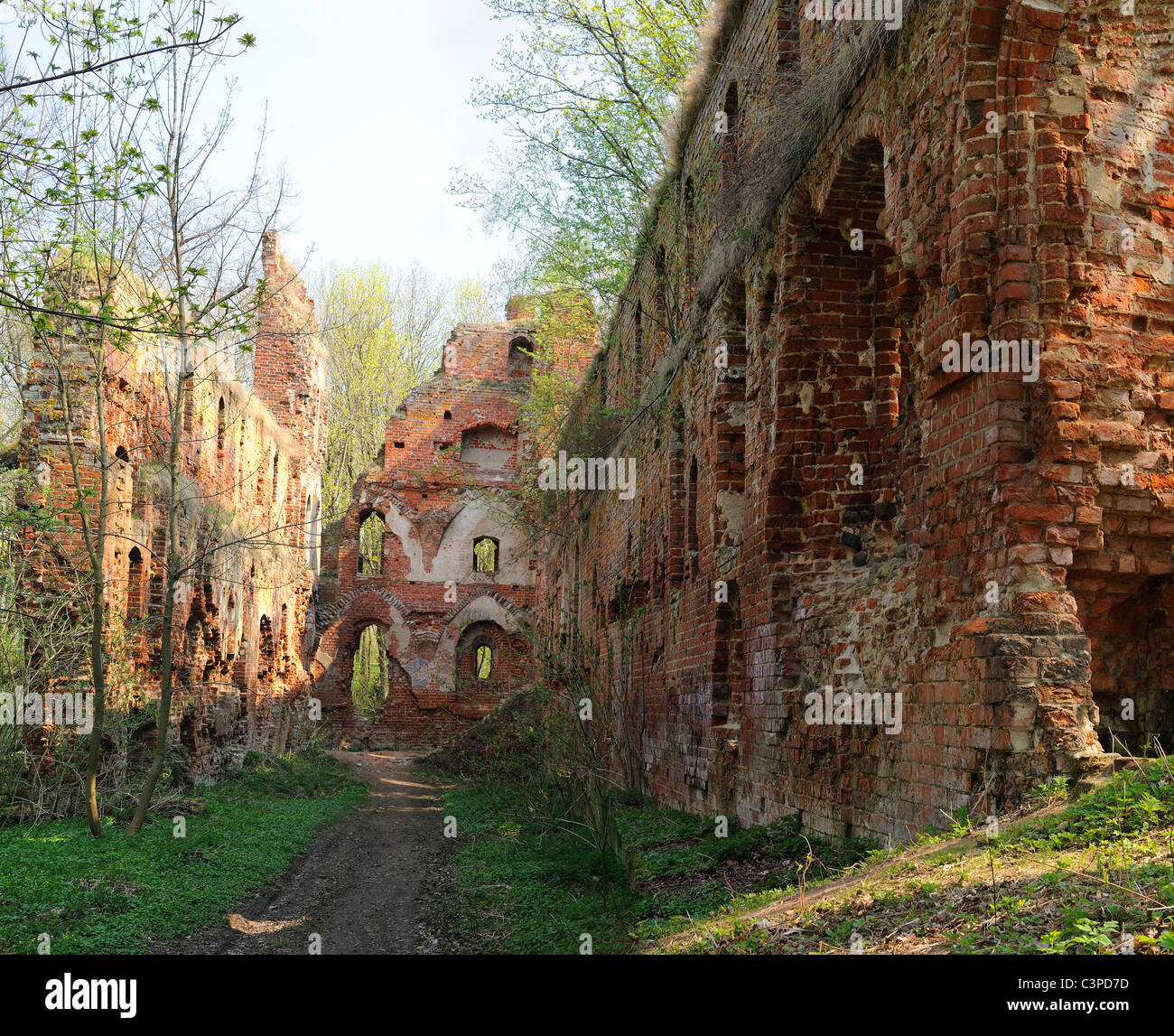 Brick wall of old castle Balga in Prussia, Kaliningrad region, Russia ...