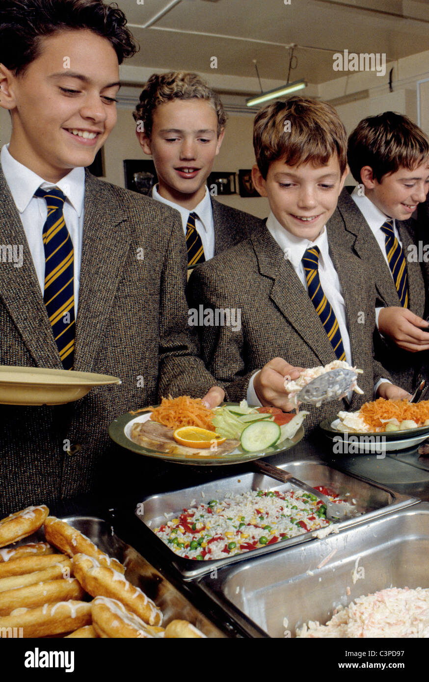 Teaching in a school EDTORIAL or TEXT BOOK USE ONLY catering lunch ...