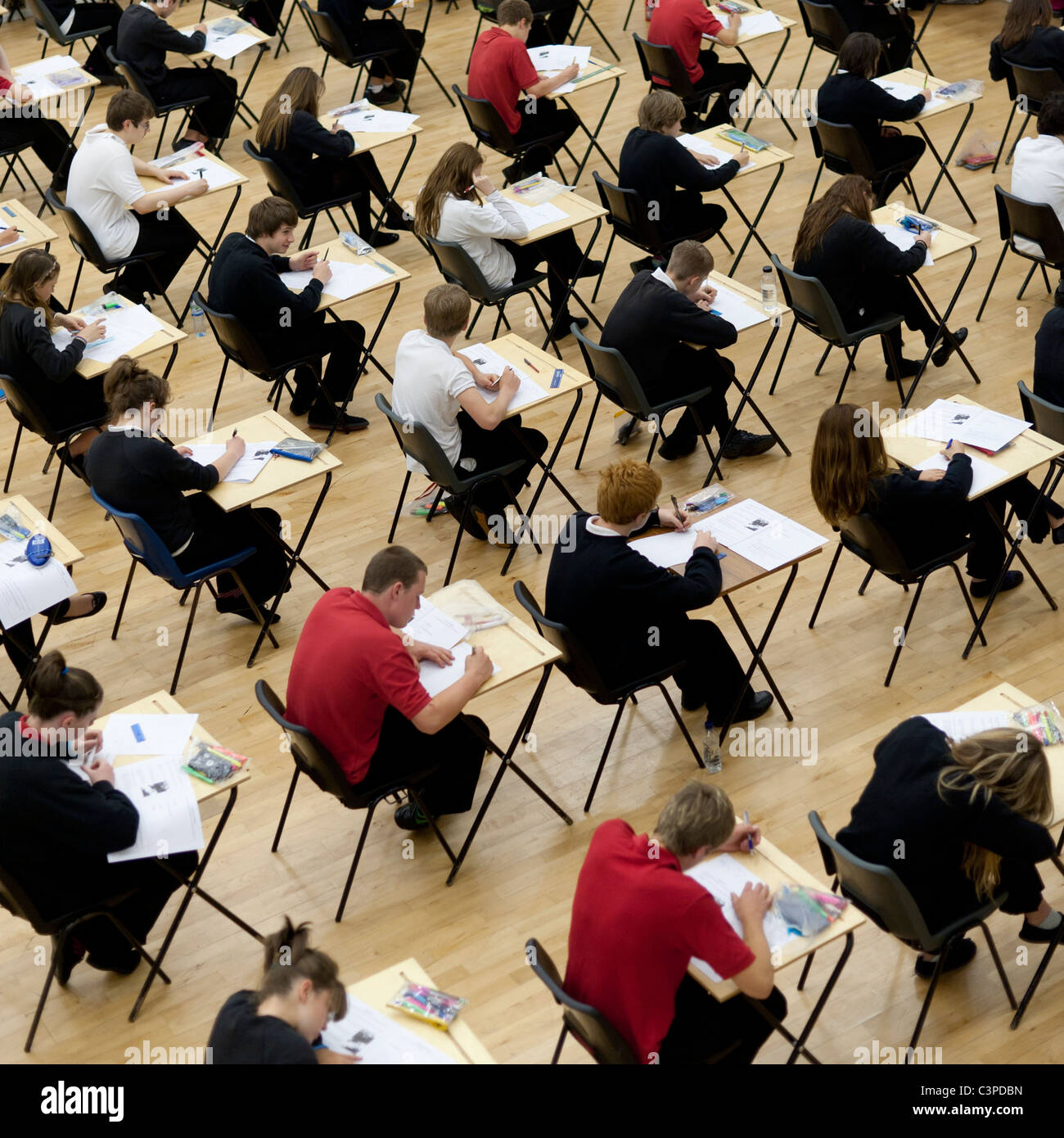 school students sitting their GCSE examinations, UK Stock Photo - Alamy