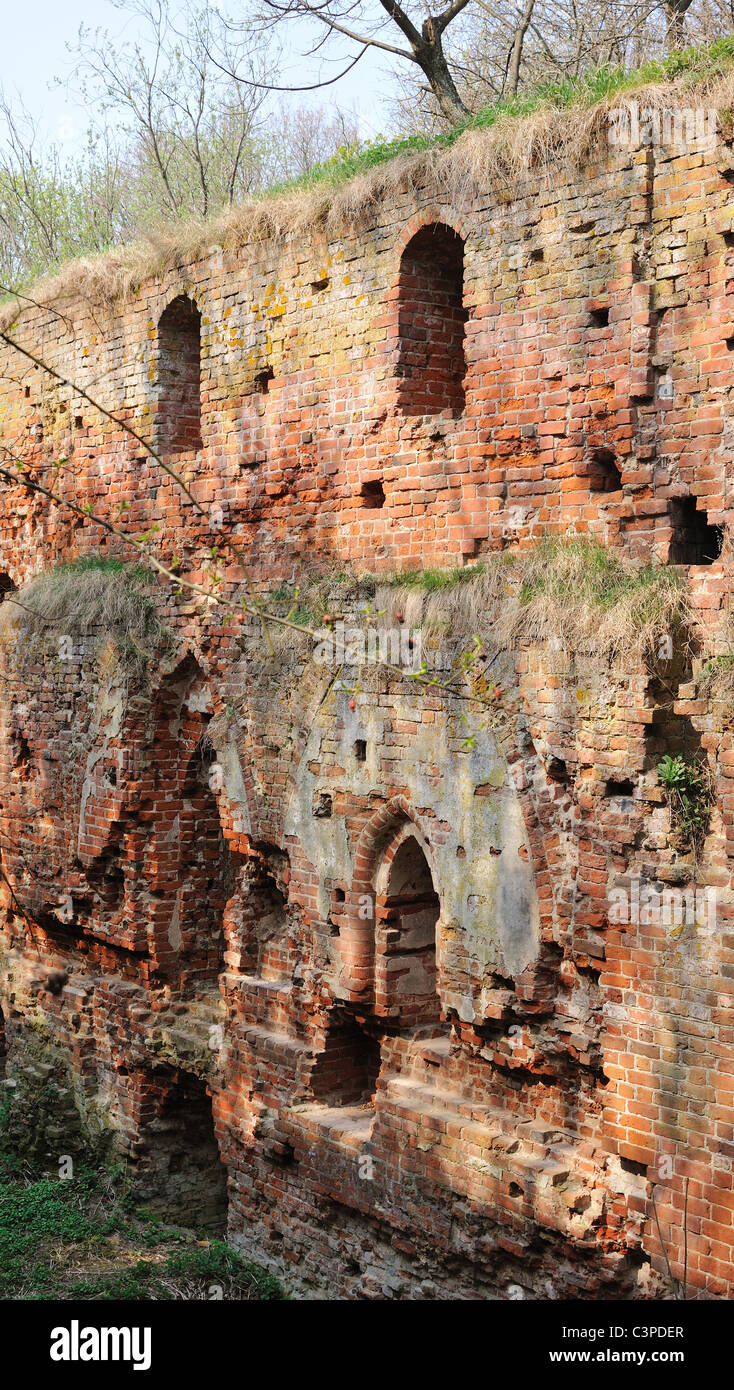 Brick wall of old castle Balga in Prussia, Kaliningrad region, Russia ...