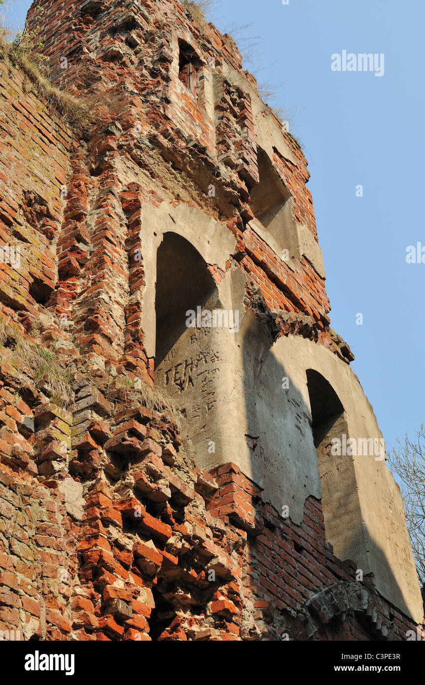 Brick wall of old castle Balga in Prussia, Kaliningrad region, Russia ...