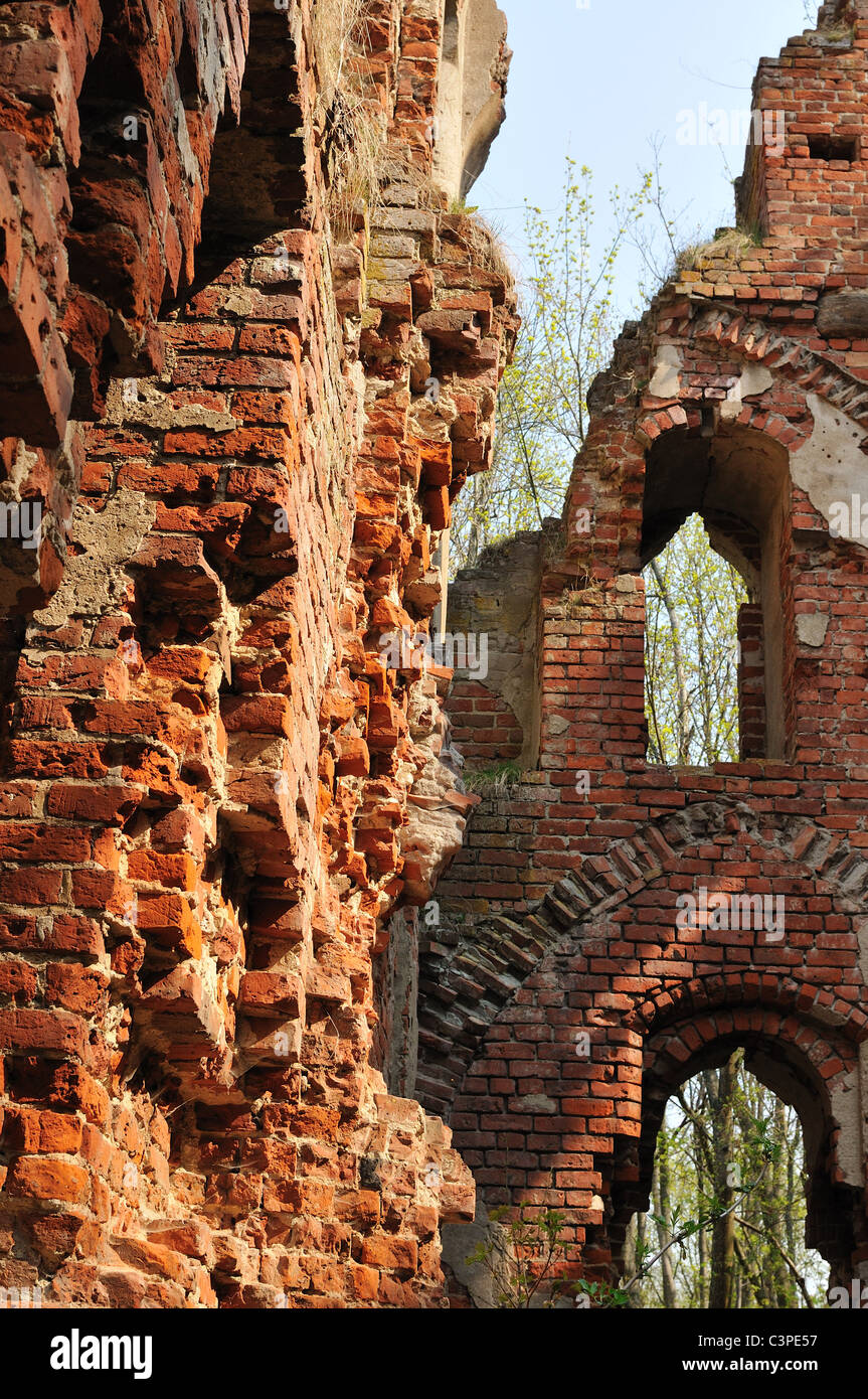 Brick wall of old castle Balga in Prussia, Kaliningrad region, Russia ...