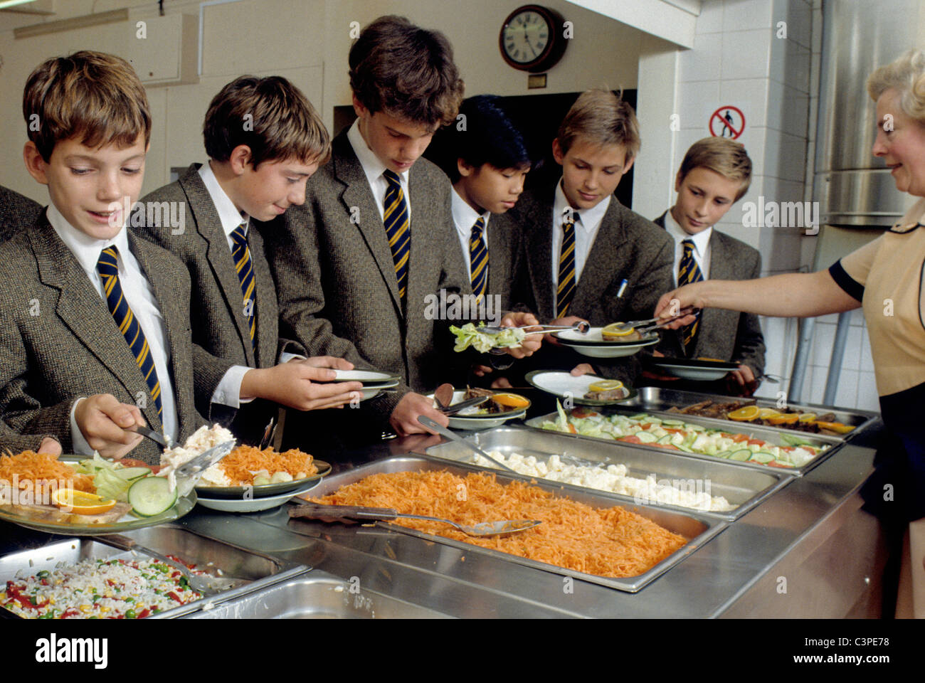 Teaching in a school EDTORIAL or TEXT BOOK USE ONLY catering lunch ...