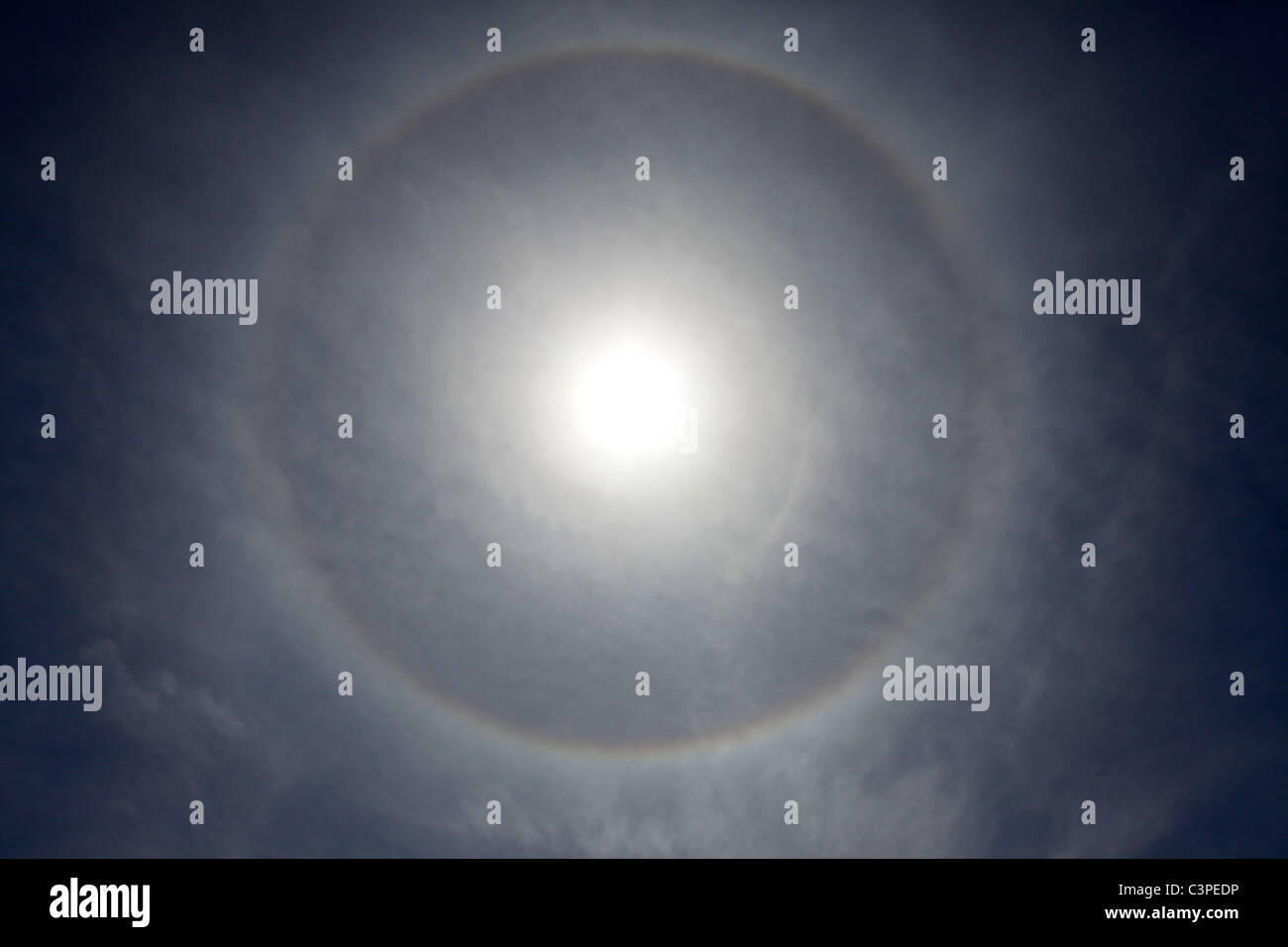 A halo appears around the sun Stock Photo - Alamy