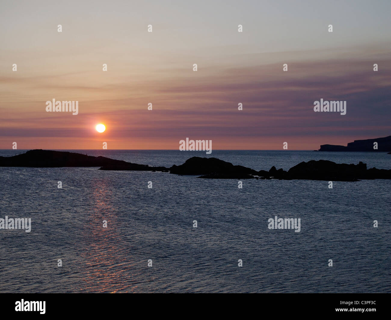 Sunset from Scourie, Assynt, Scotland Stock Photo - Alamy