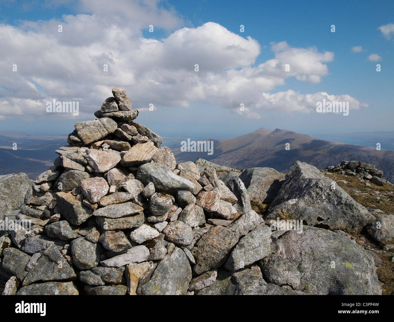 Cairn on summit ceann garbh hi-res stock photography and images - Alamy