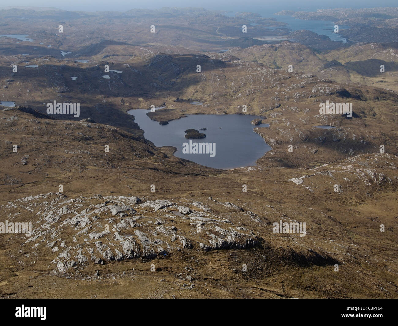 Loch na Seilge from Ben Stack, Assynt, Scotland Stock Photo - Alamy