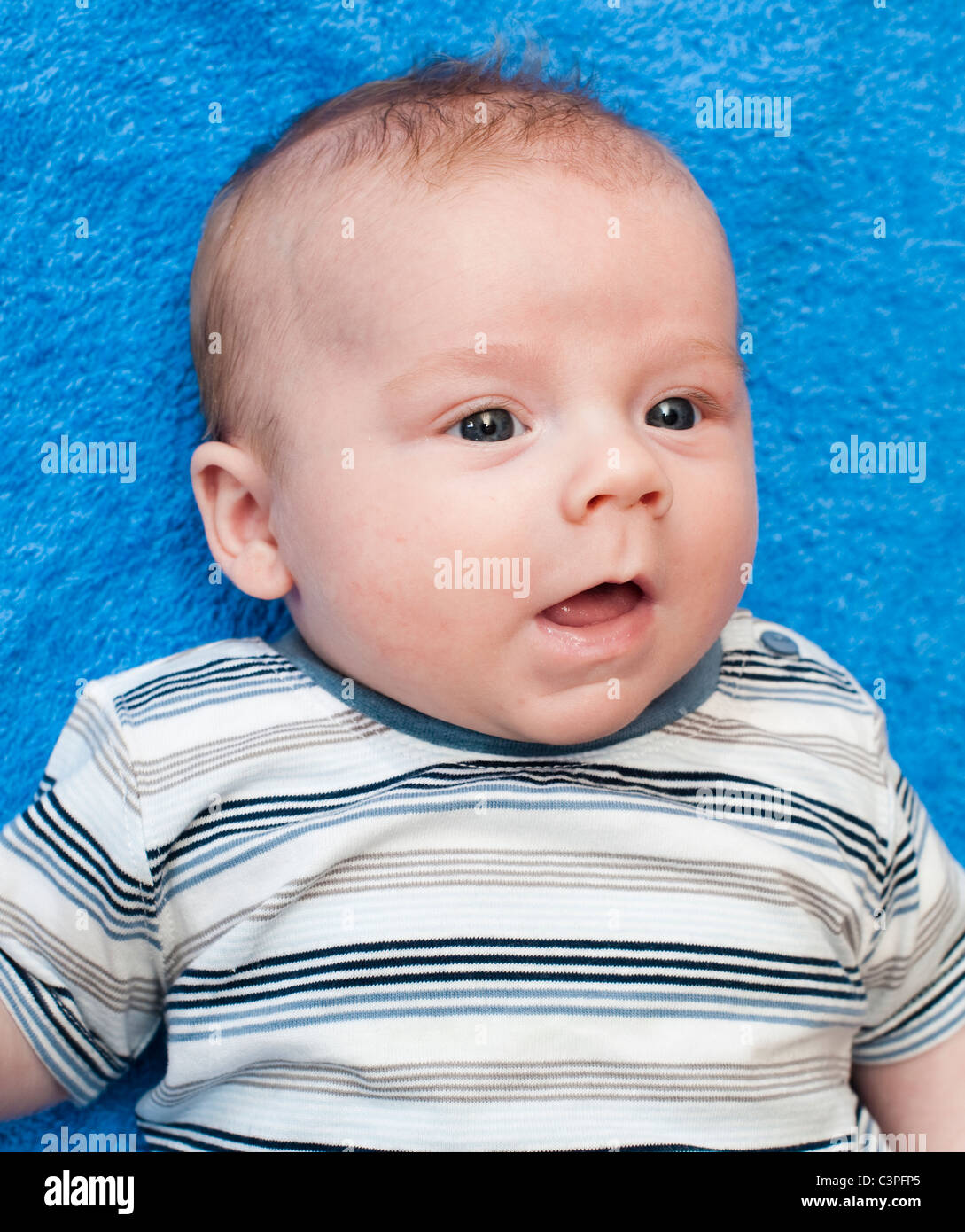 Seven weeks old baby boy, UK Stock Photo - Alamy