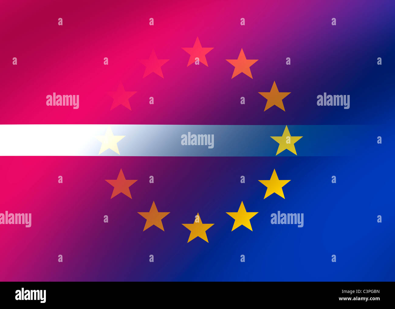 Latvia and EU flag Stock Photo - Alamy