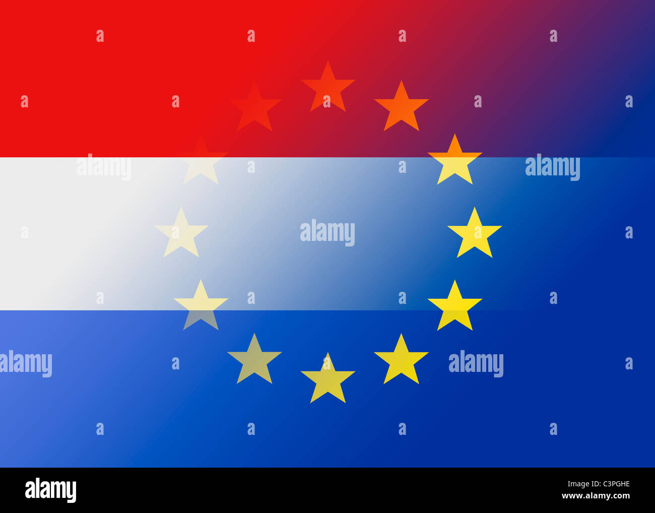 Netherlands and EU flag Stock Photo - Alamy