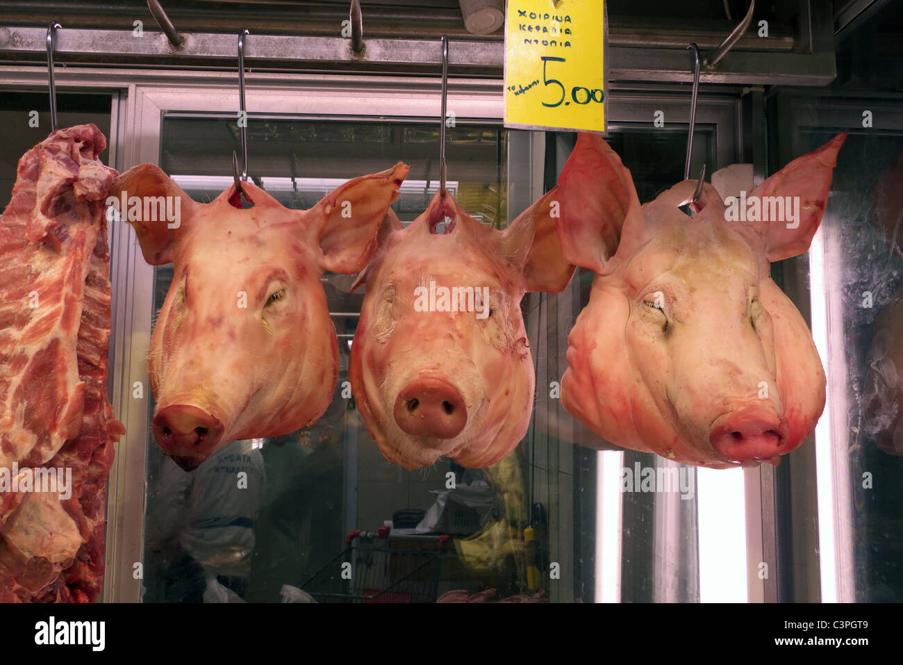 GREECE ATHENS PLAKA ATHINAS MEAT MARKET Stock Photo - Alamy