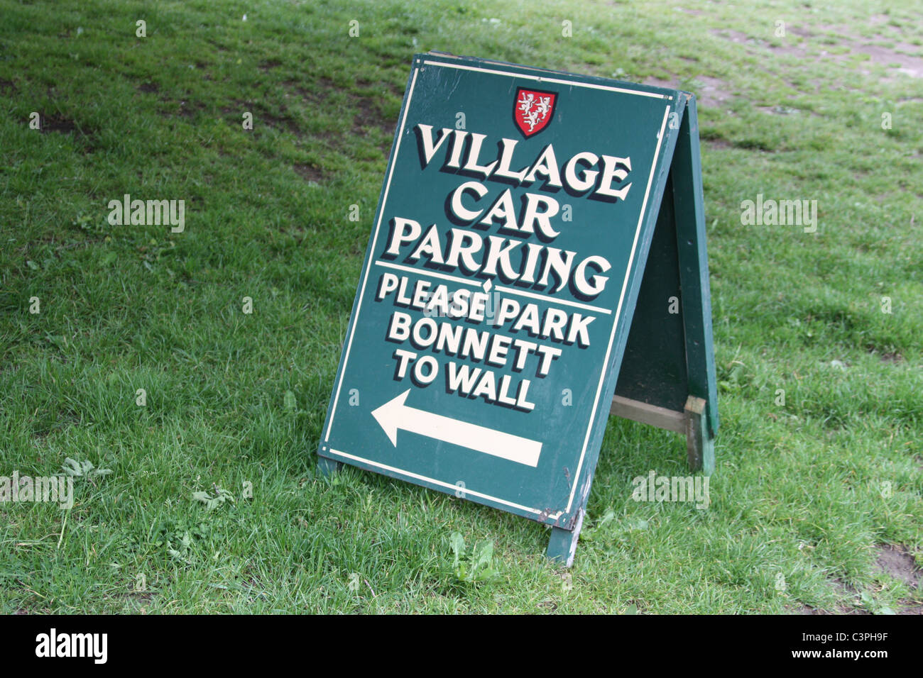Mispelt Sign in Tissington Stock Photo - Alamy