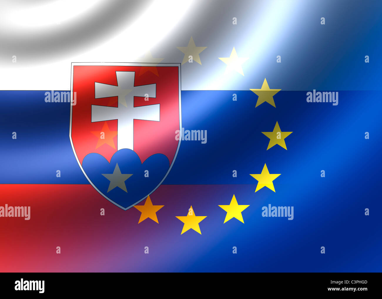 Slovakia and EU flag Stock Photo - Alamy