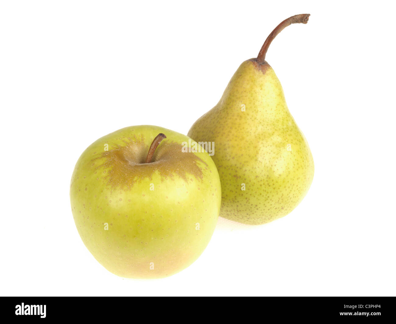 Fruit fresh healthy vegetarian pear single whole green apple hi-res ...