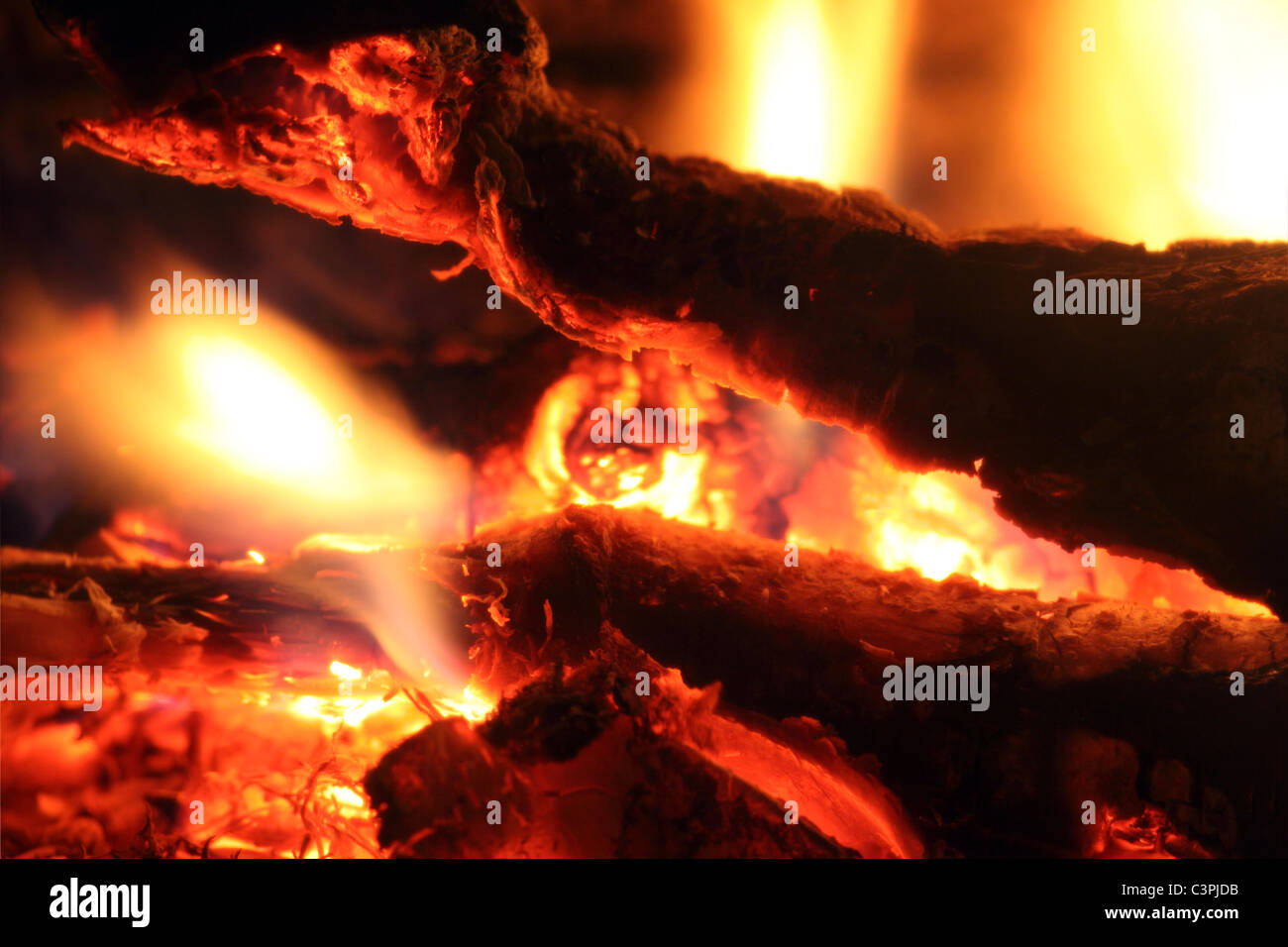 fire in the chimney Stock Photo - Alamy