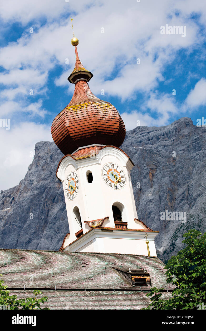 Austria, Tyrol, Ehrwald, View of church maria heimsuchung Stock Photo ...
