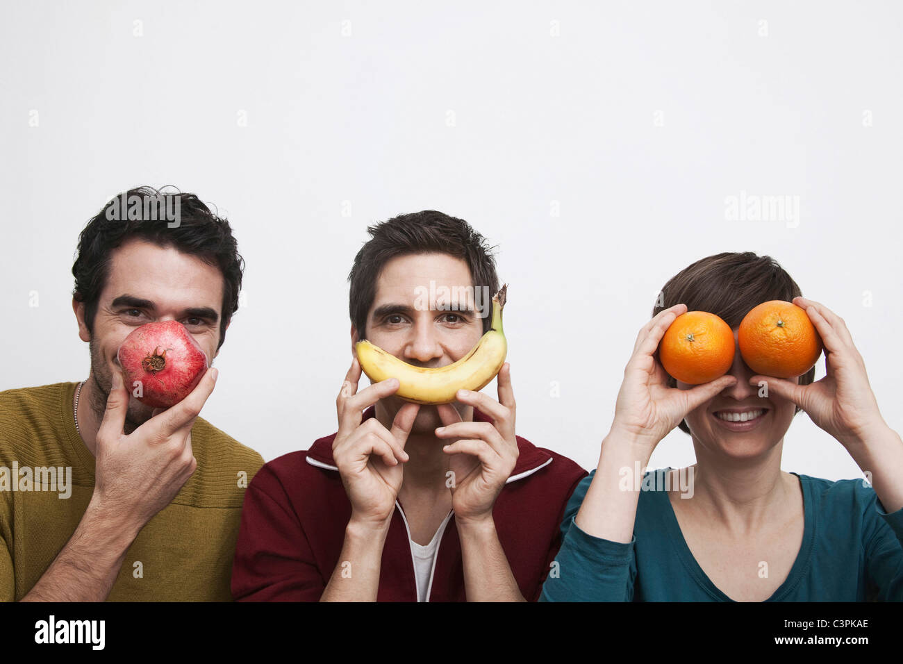 Man apple in front face hi-res stock photography and images - Alamy