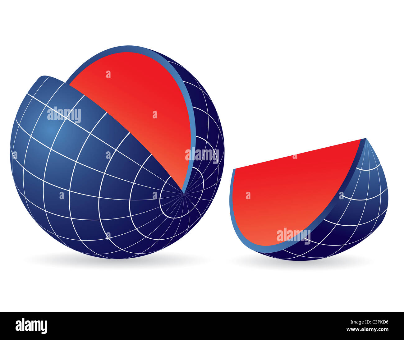 Split globe Cut Out Stock Images & Pictures - Alamy