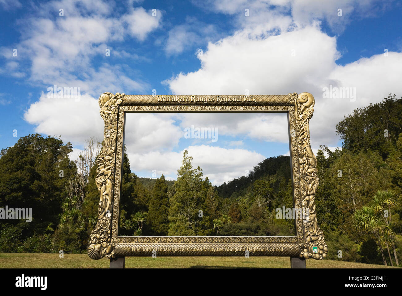 New Zealand, North Island, View of waitakere ranges regional park Stock ...