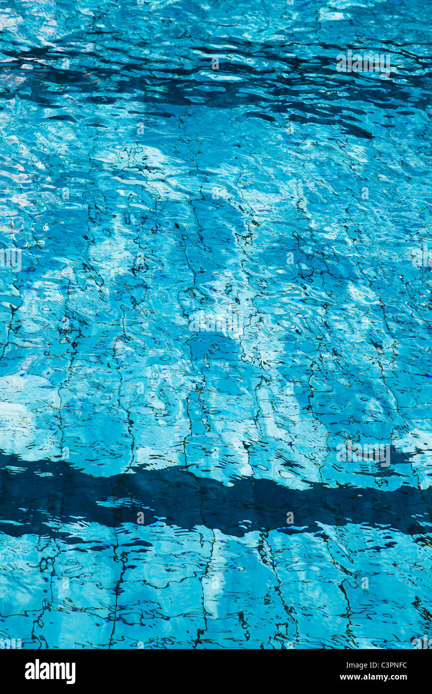 Water rippling in swimming pool, close up Stock Photo - Alamy