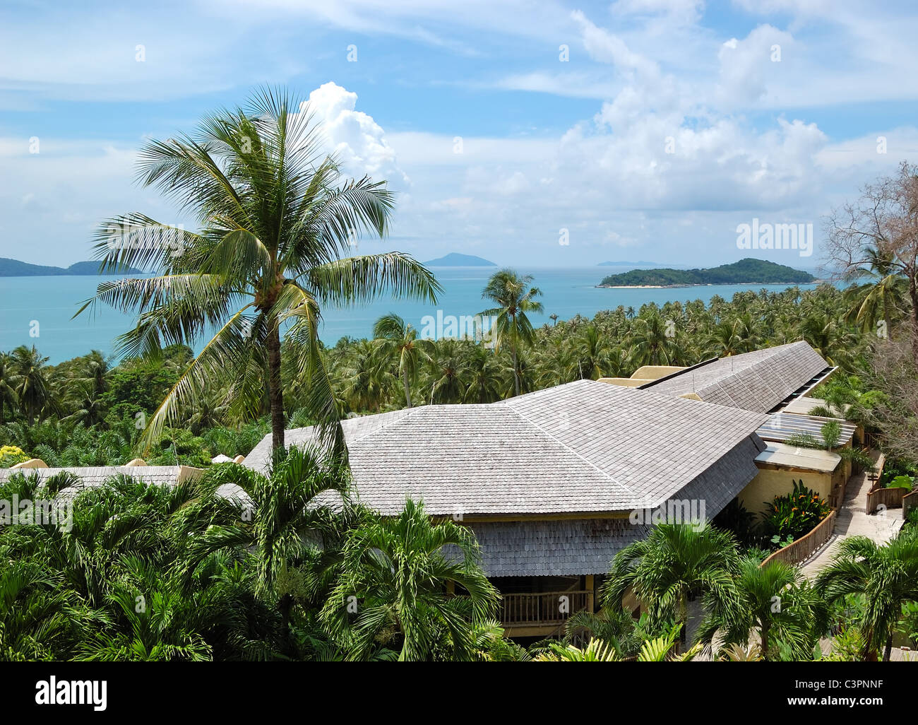 Green environment of modern luxury hotel, Phuket, Thailand Stock Photo ...