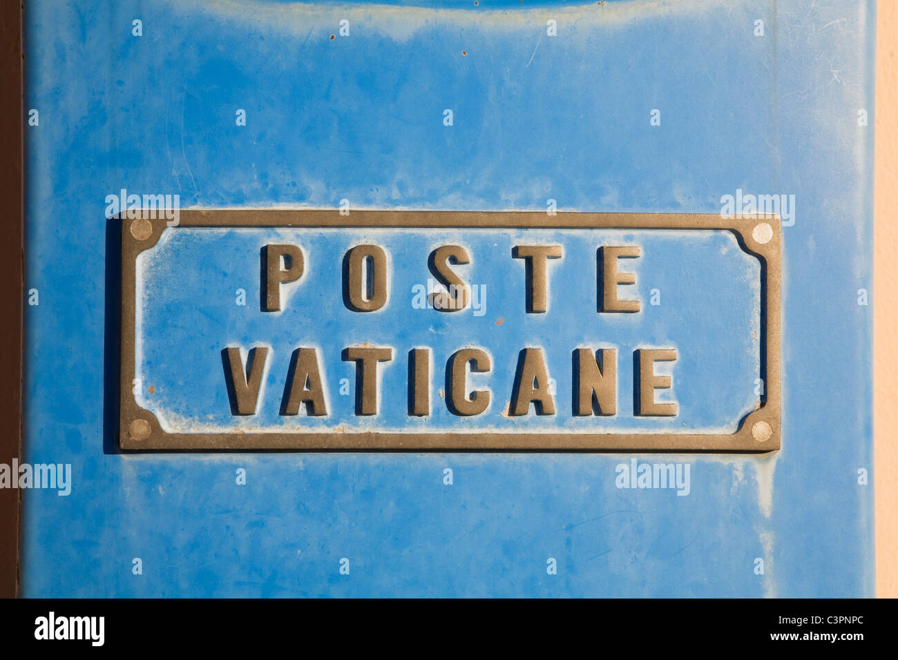 Italy, Rome, Vatican, Close up of vatikan post office sign Stock Photo ...