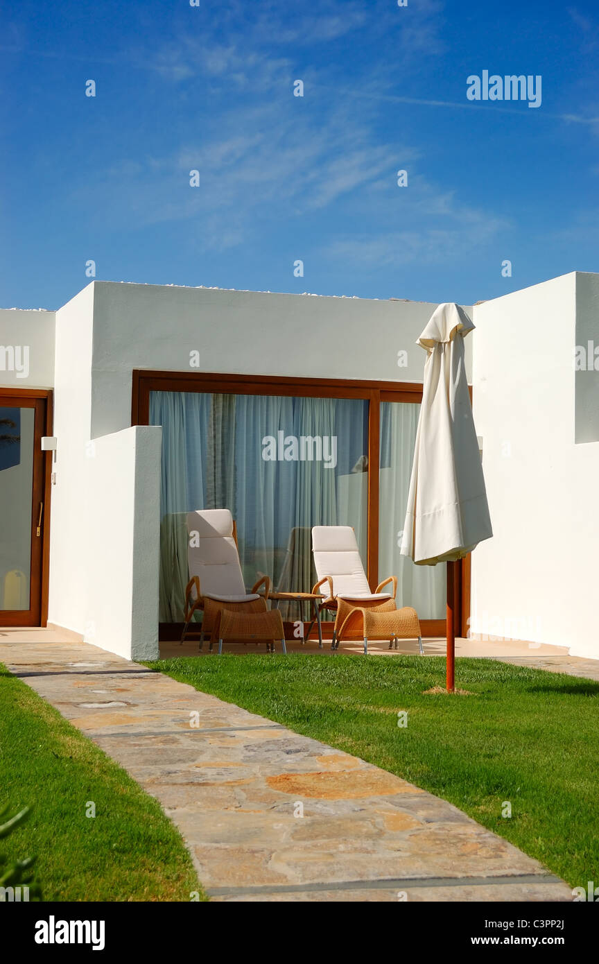 The traditional Greek luxury villa, Crete, Greece Stock Photo - Alamy
