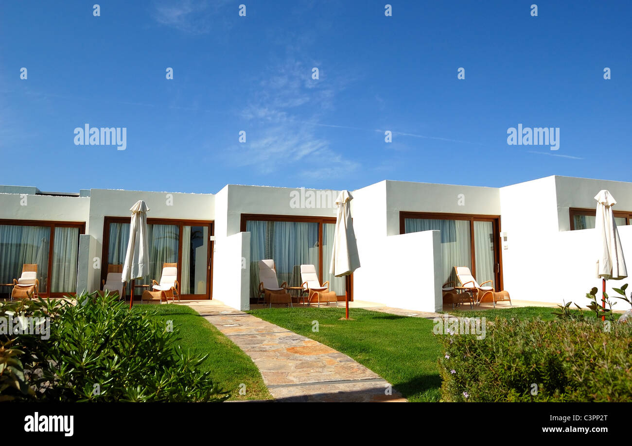 The traditional Greek luxury villas, Crete, Greece Stock Photo - Alamy