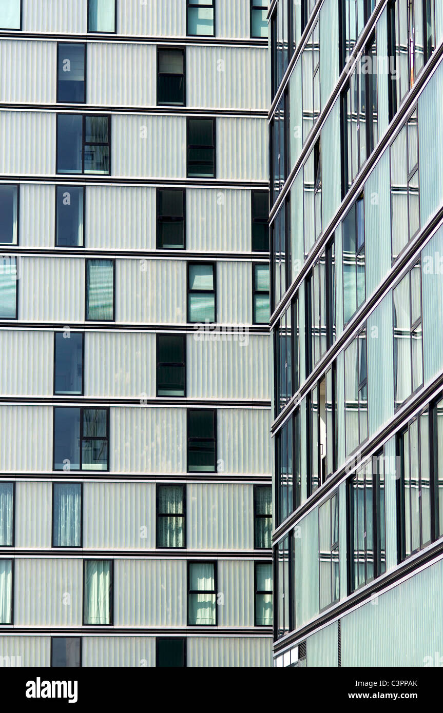 Facade of the 'Side by Side' apartment buildings in Almere (The ...