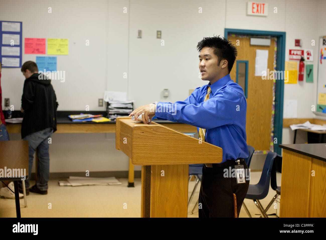 School podium hi-res stock photography and images - Alamy