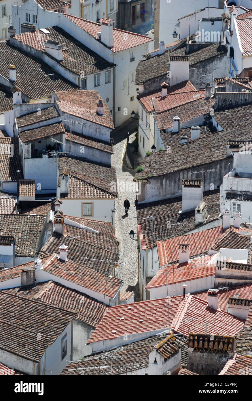 View of Castelo De Vide from the castle. Portugal. Europe Stock Photo ...