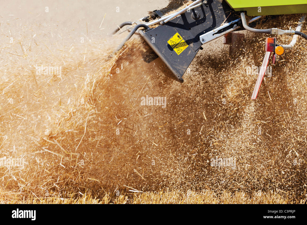 Combine harvester in field of wheat Stock Photo - Alamy