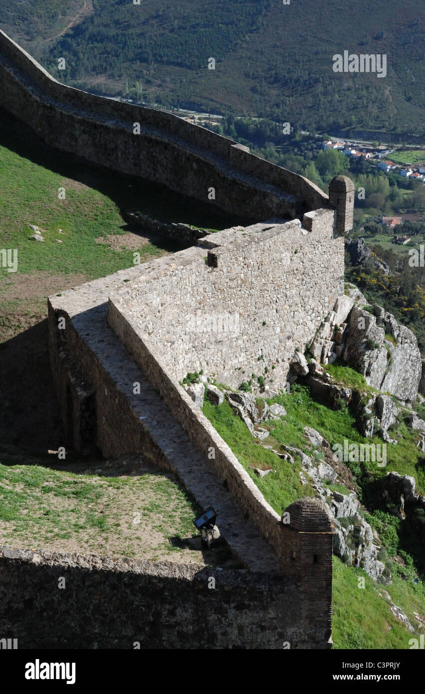 Fortress wall in Marvao, Portugal. Europe Stock Photo - Alamy