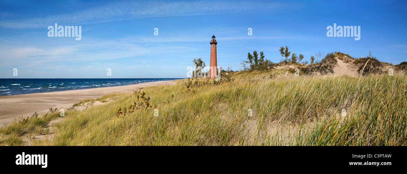 The Little Sable Point Lighthouse And It's Beach Setting On Lake ...