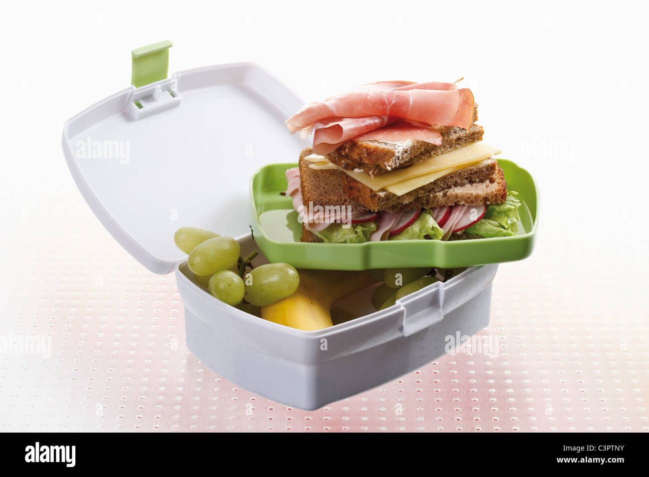 Open lunchbox with food, close up Stock Photo - Alamy