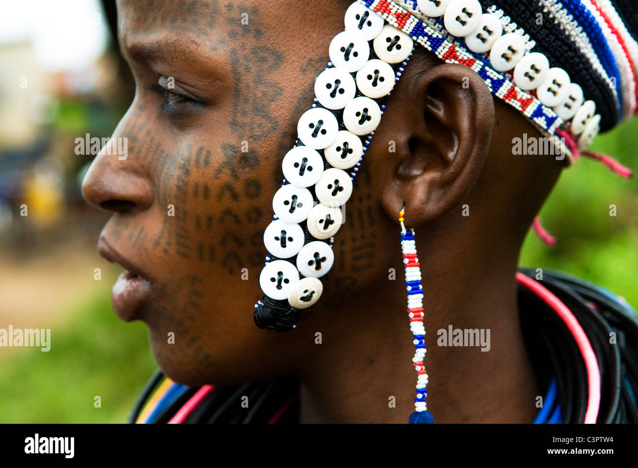 Fulani tribe woman tattoo hi-res stock photography and images - Alamy