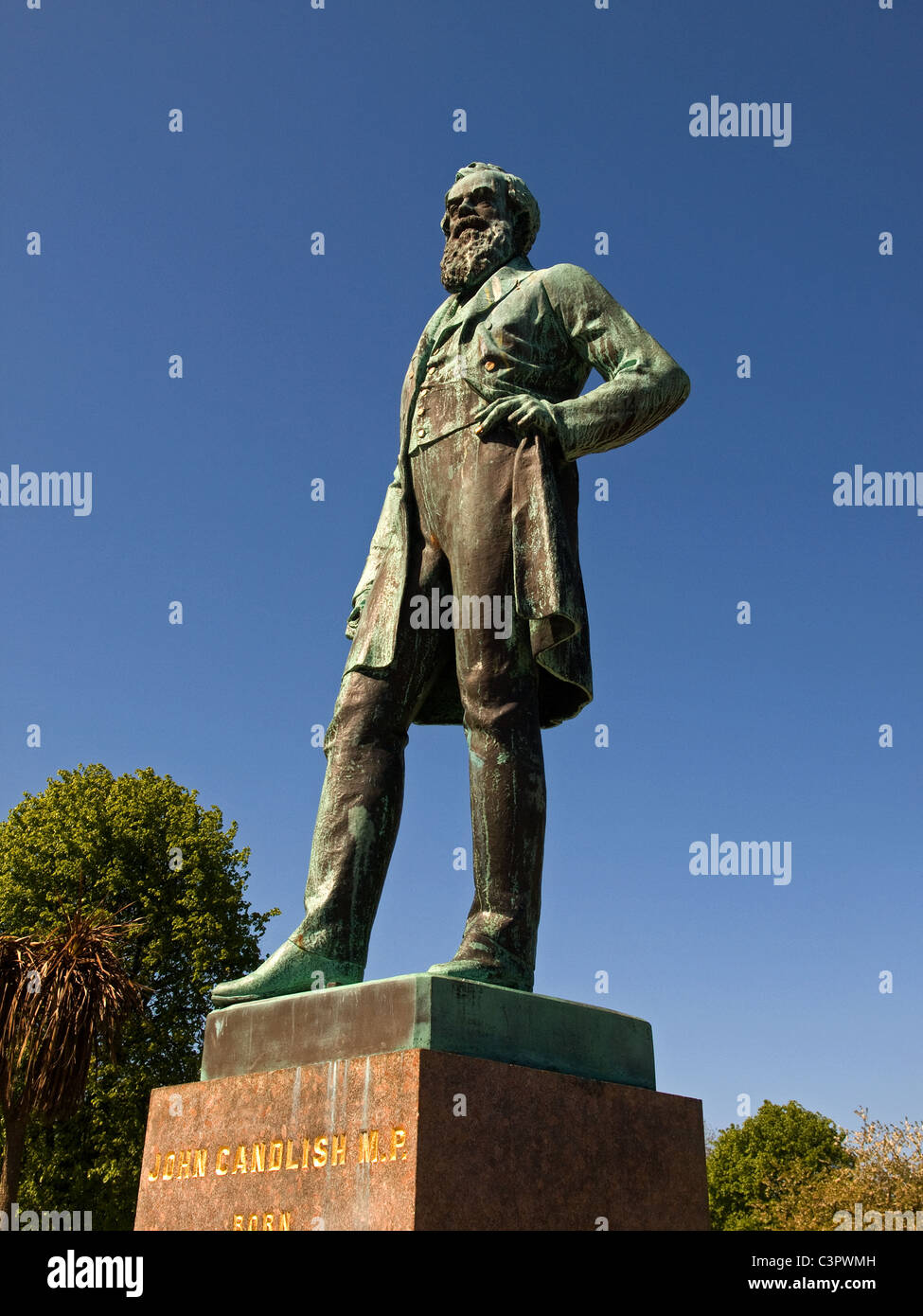 Statue of John Candlish a former Mayor of Sunderland standing in ...