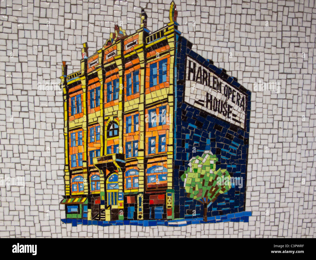 Harlem Opera House mosaic in the 125th Street subway in Harlem Stock ...