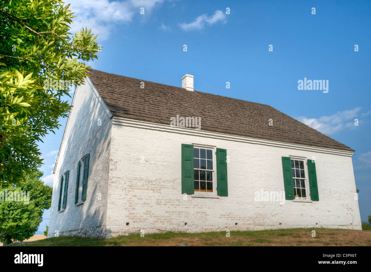 HDR image of the Dunker Church on the Antietam National Battlefield ...
