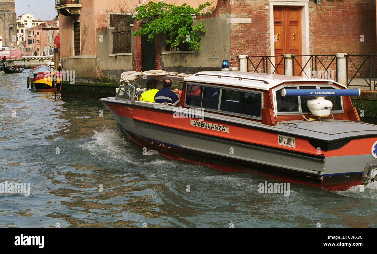 Water Ambulance Venice Italy Stock Photo - Alamy