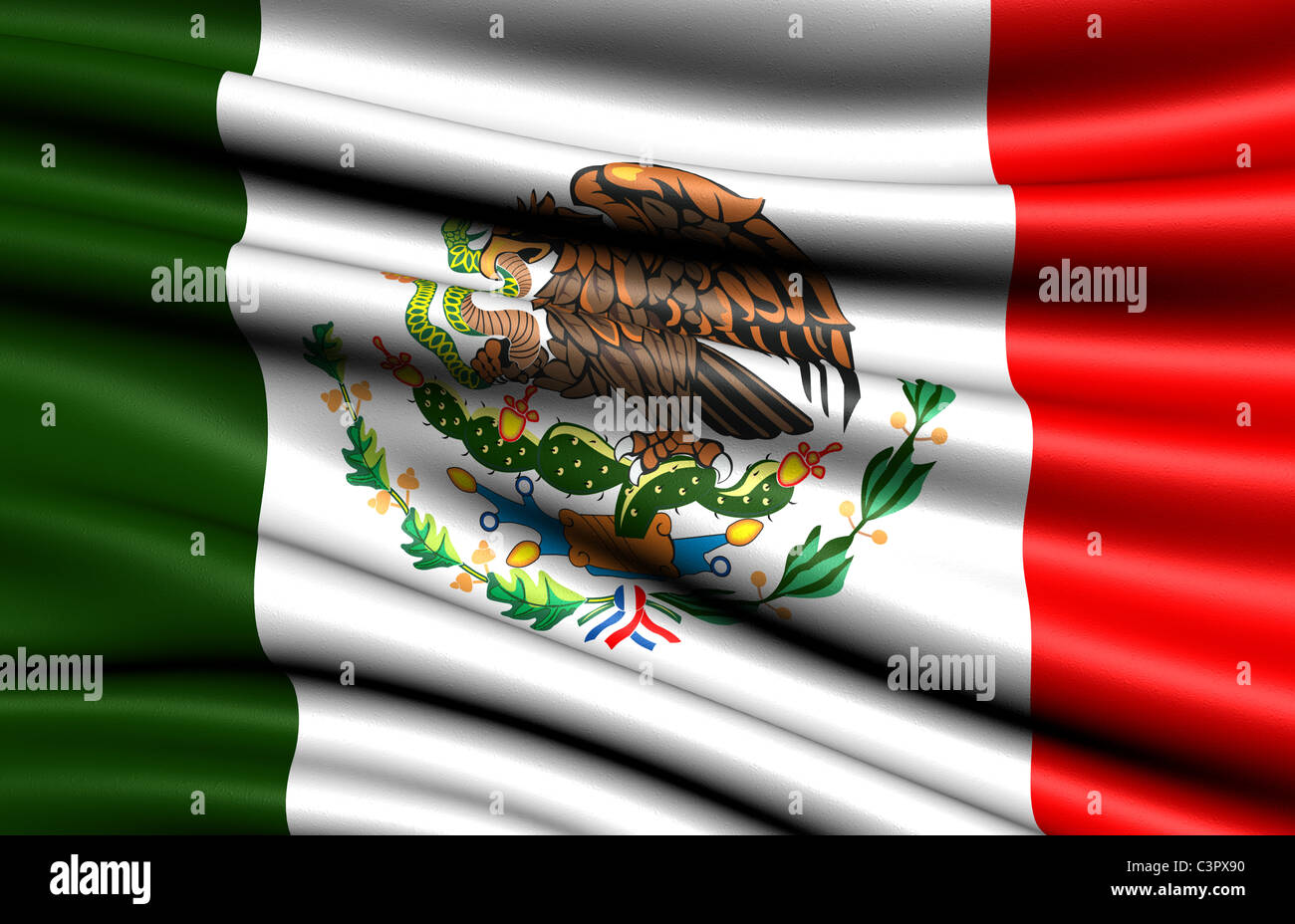 Flag of Mexico. Close up Stock Photo - Alamy