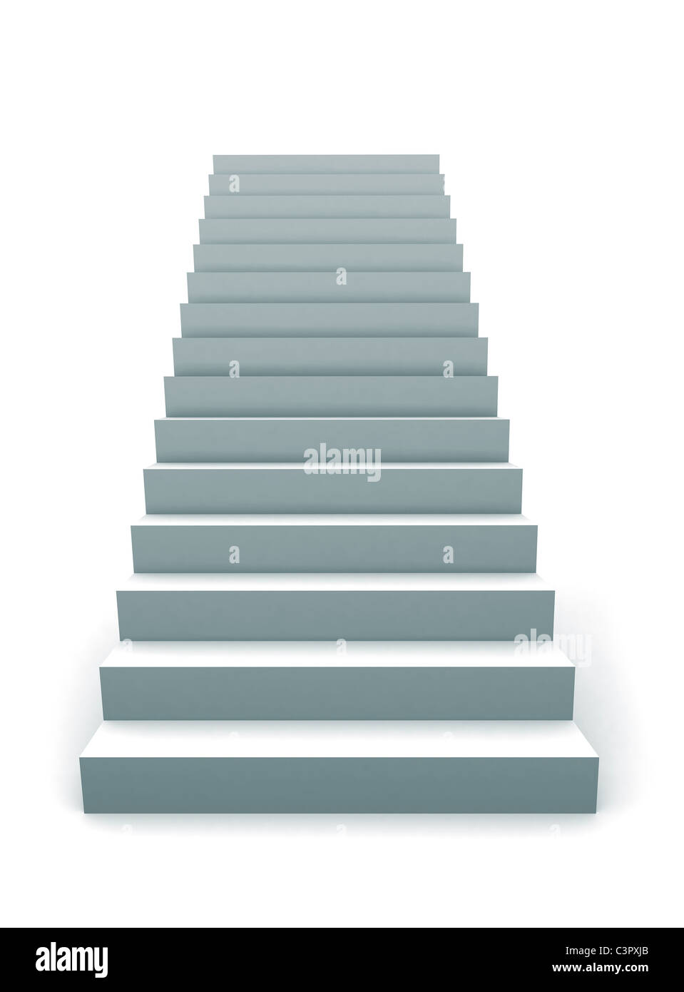 One Staircase 3D illustration Stock Photo - Alamy