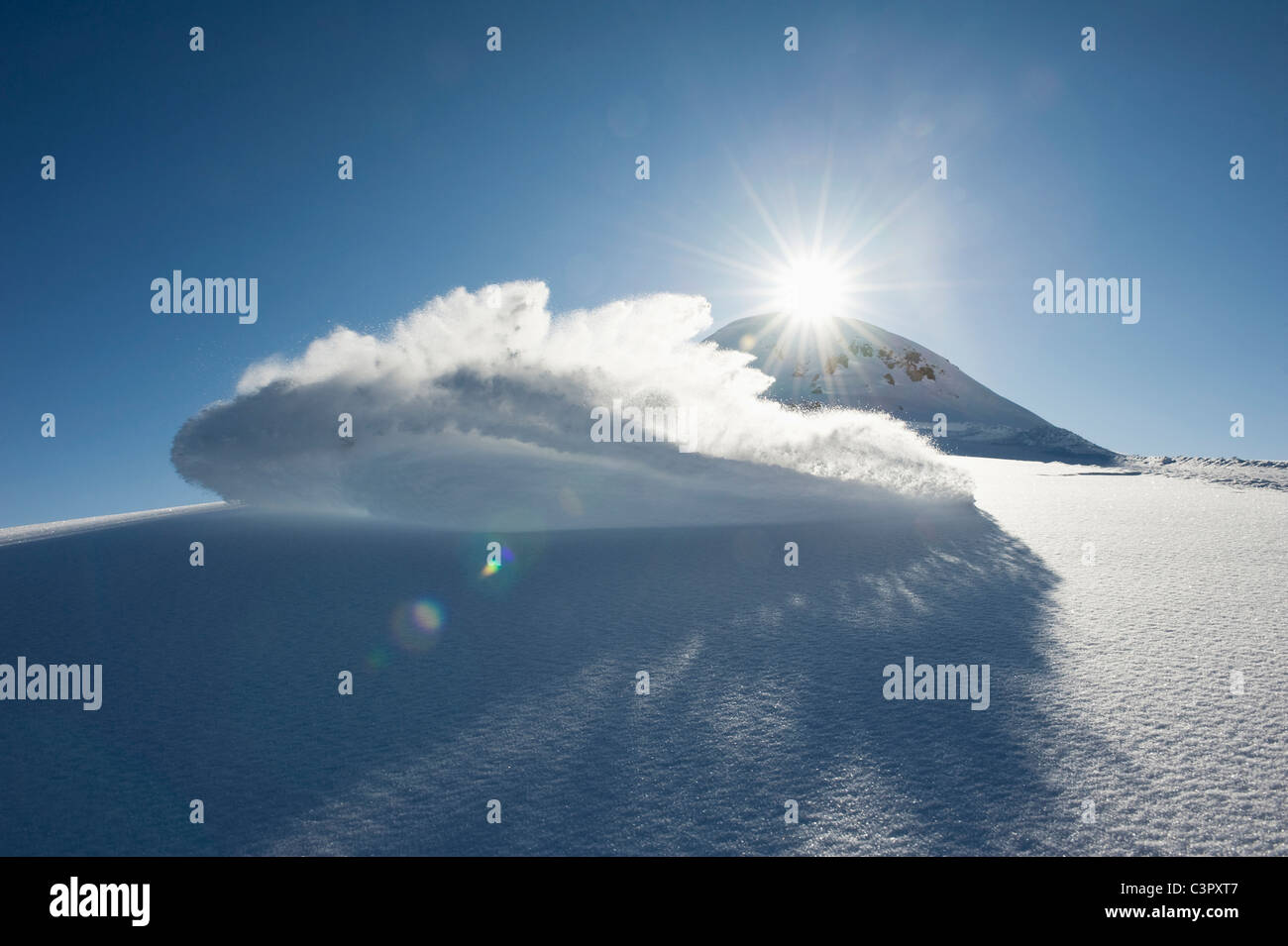 Austria, View of arlberg mountain with snow Stock Photo - Alamy