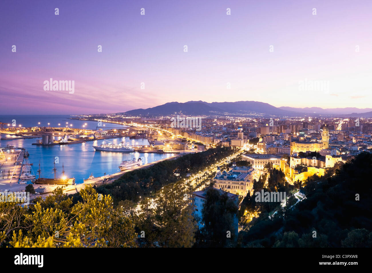 Malaga spain view hi-res stock photography and images - Alamy