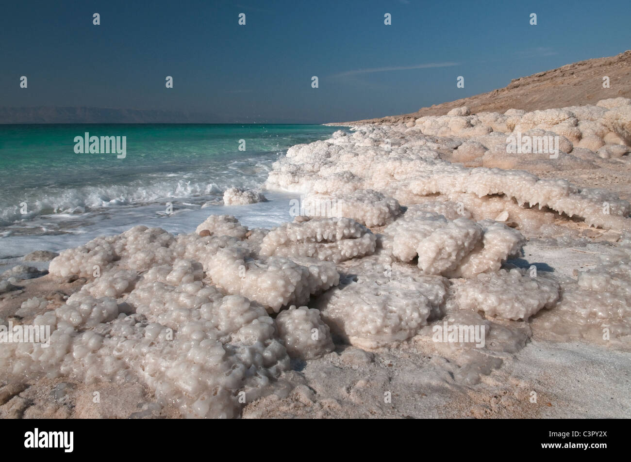 Jordan, Salt crust, close up Stock Photo - Alamy