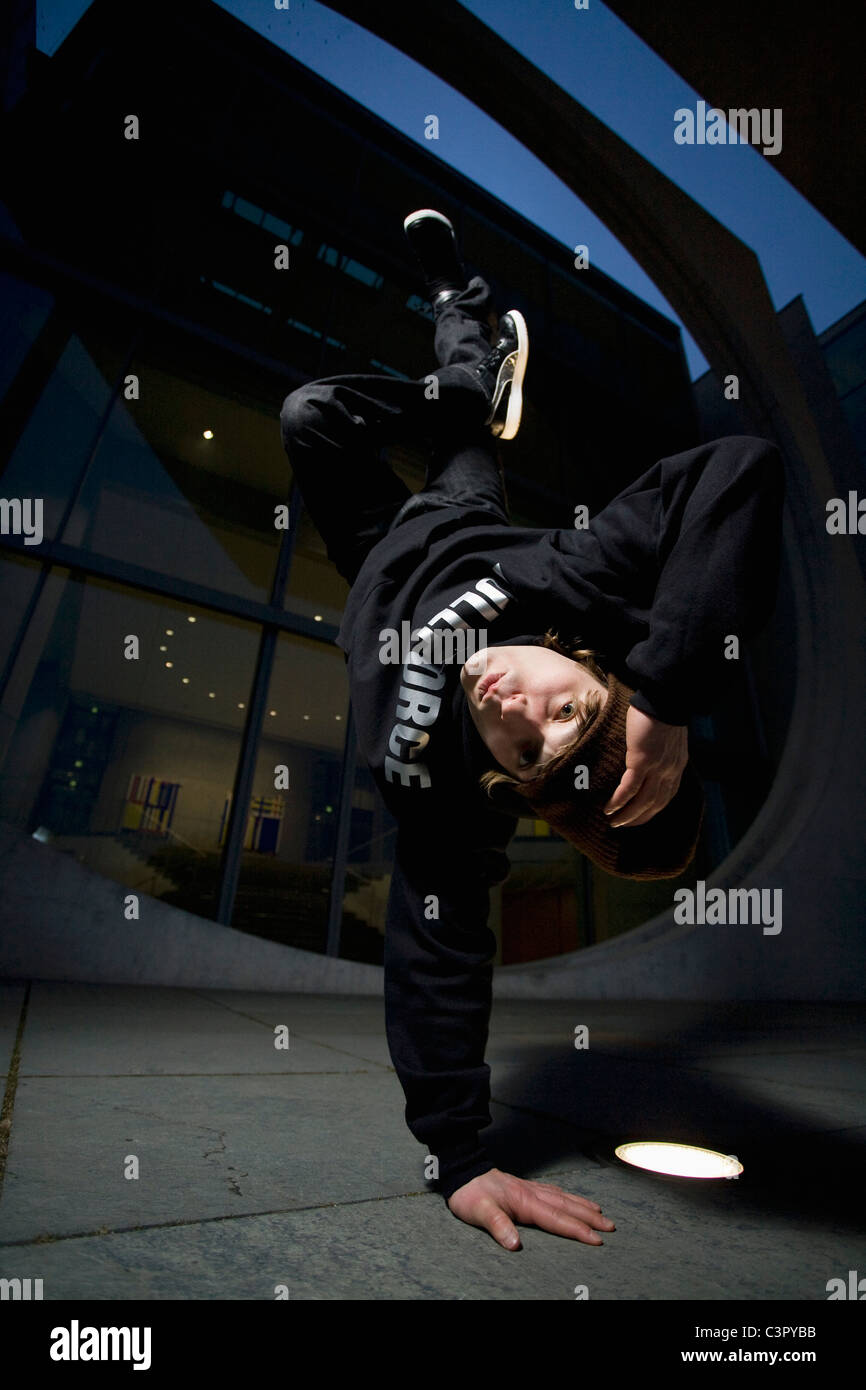 Man performing break dancing, portrait Stock Photo - Alamy